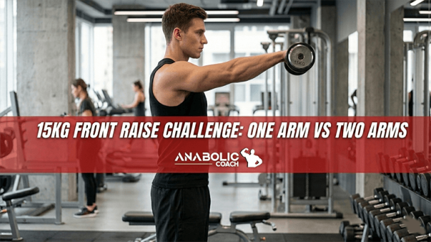 15KG Front Raise Challenge: One Arm vs Two Arms - Anabolic Coach